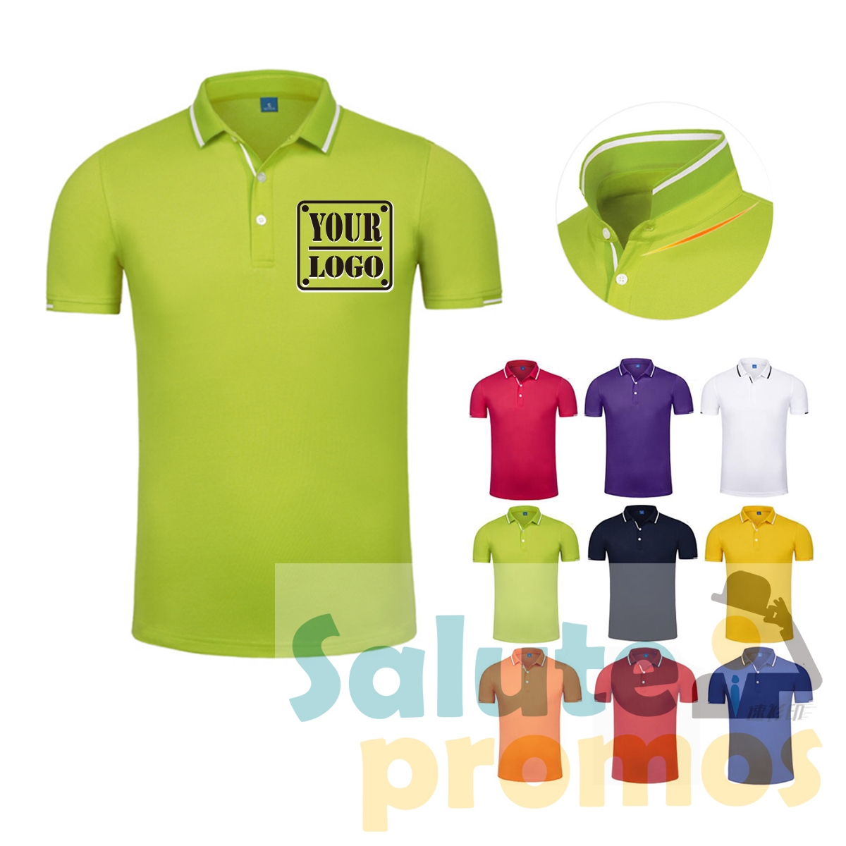 Personalized Collared Comfortable Fit Short Sleeve Soft Fast Dry Polo ...