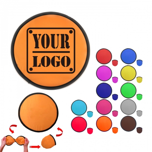 Custom silkscreened Foldable Flying Disc & Fan / Folding Pocket Flyer ...