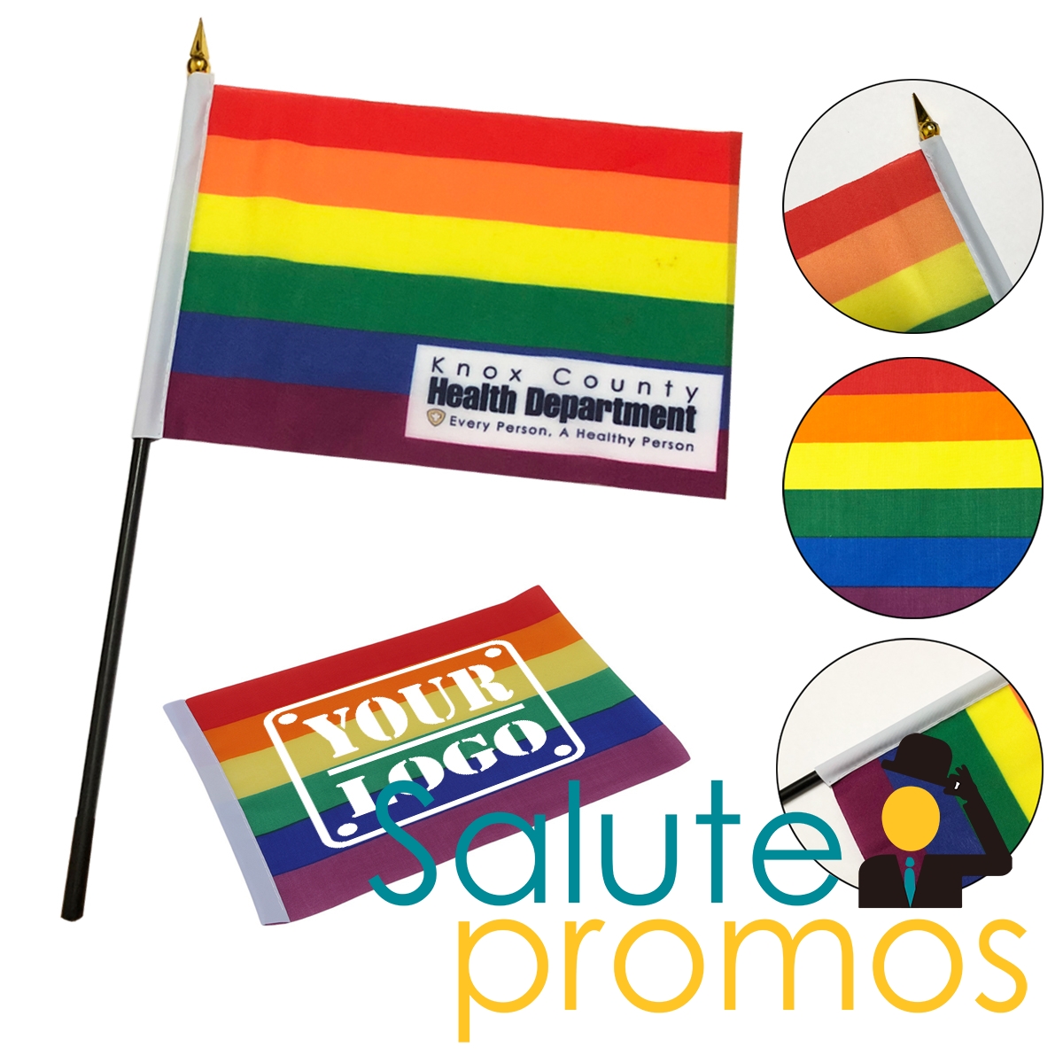 Small Rainbow Hand Flags,Rainbow Themed