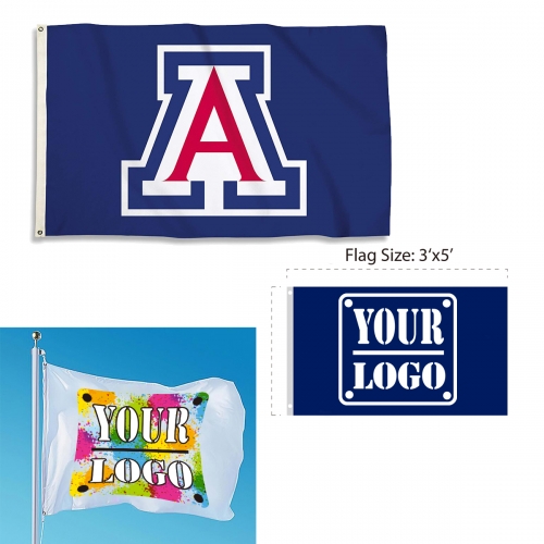 3' x 5' Custom Polyester Banner Flag With Grommets