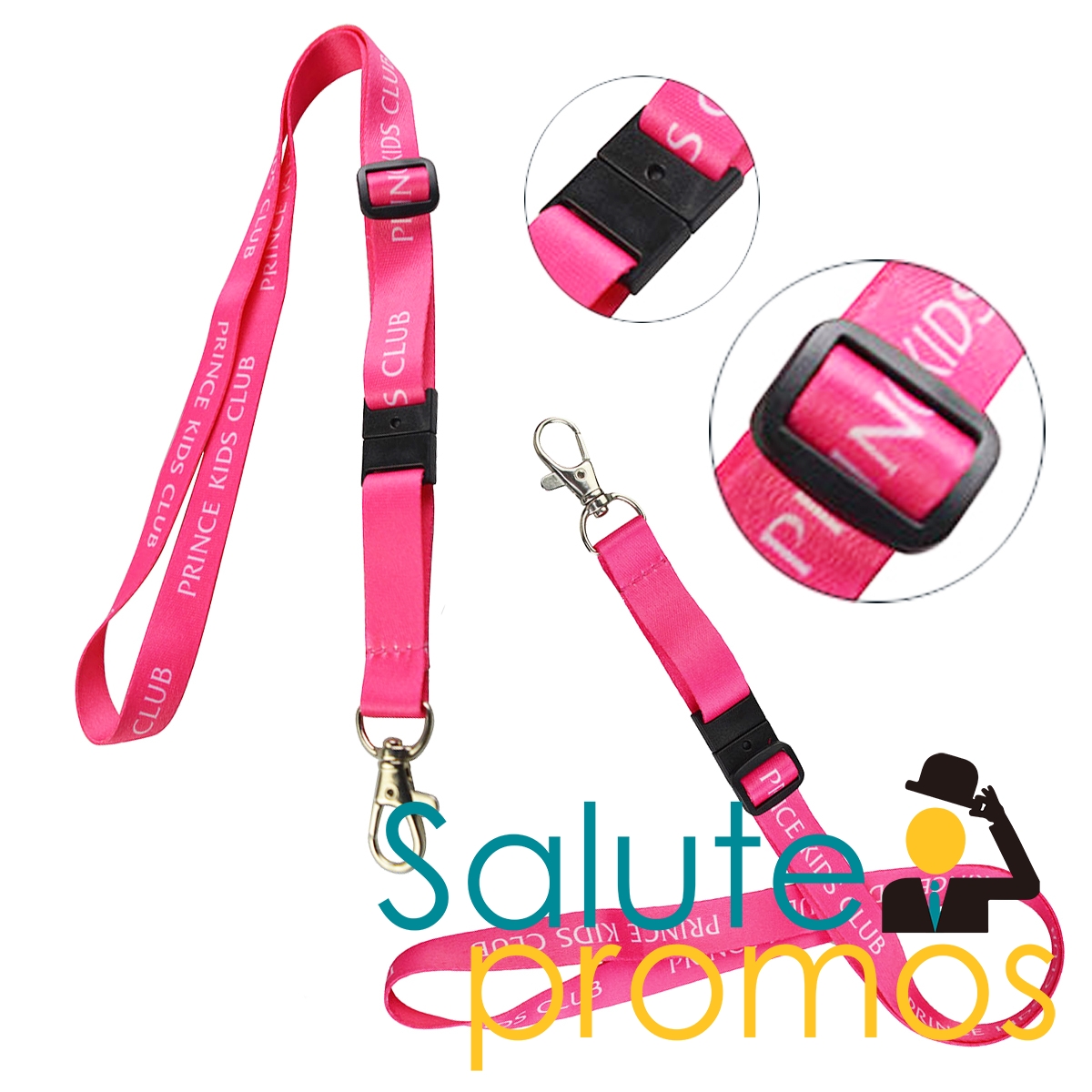 Custom Dye Sublimated polyester lanyard with adjustable buckle & safety ...