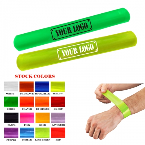 Custom Printed PVC reflective safety slap wristband, wrist wrap strap ...