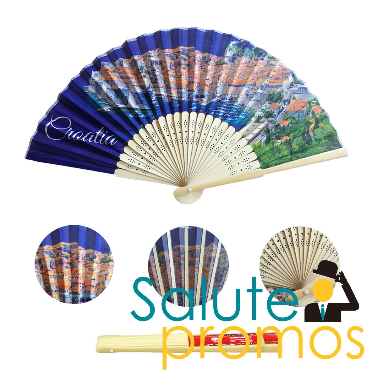 Full Color Print Fabric Folding Fan,Hand Fans