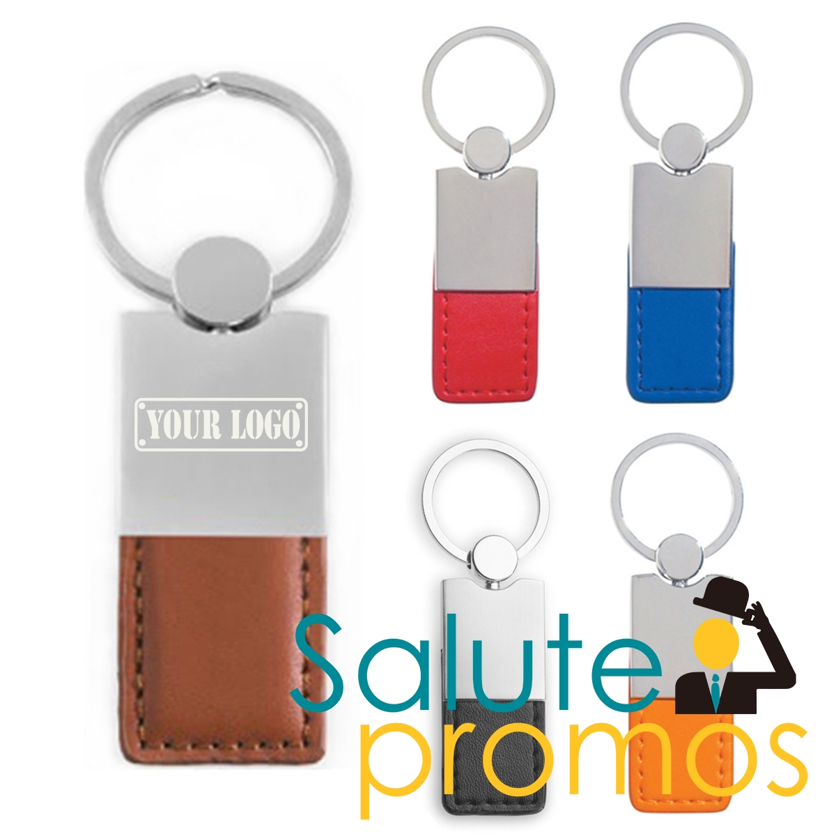 Colored Leatherette Key Fob,Key Chains & Tags