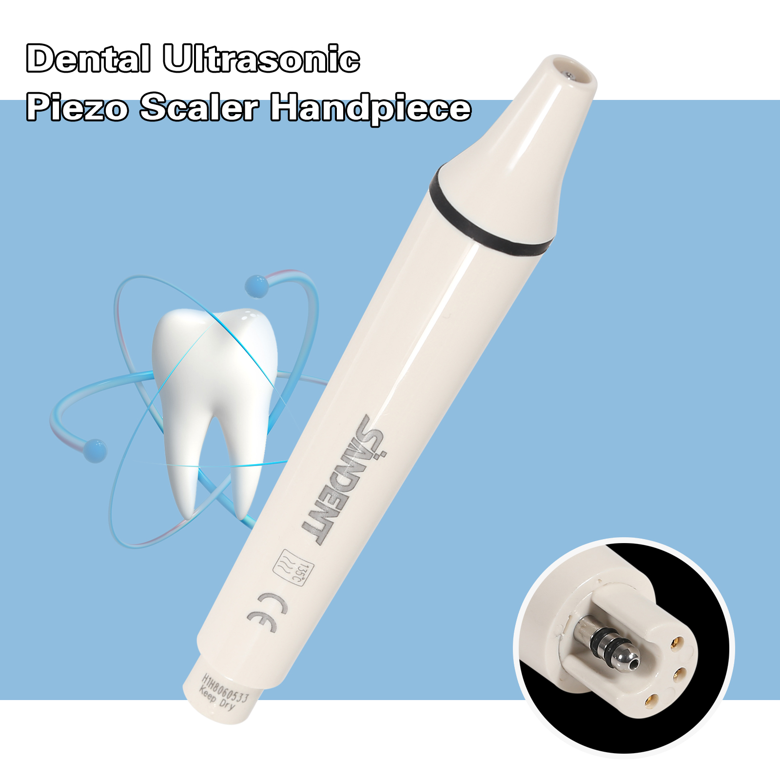 Dental Ultrasonic Scaler Piezo Handpiece Compatible EMS Woodpecker Tips ...