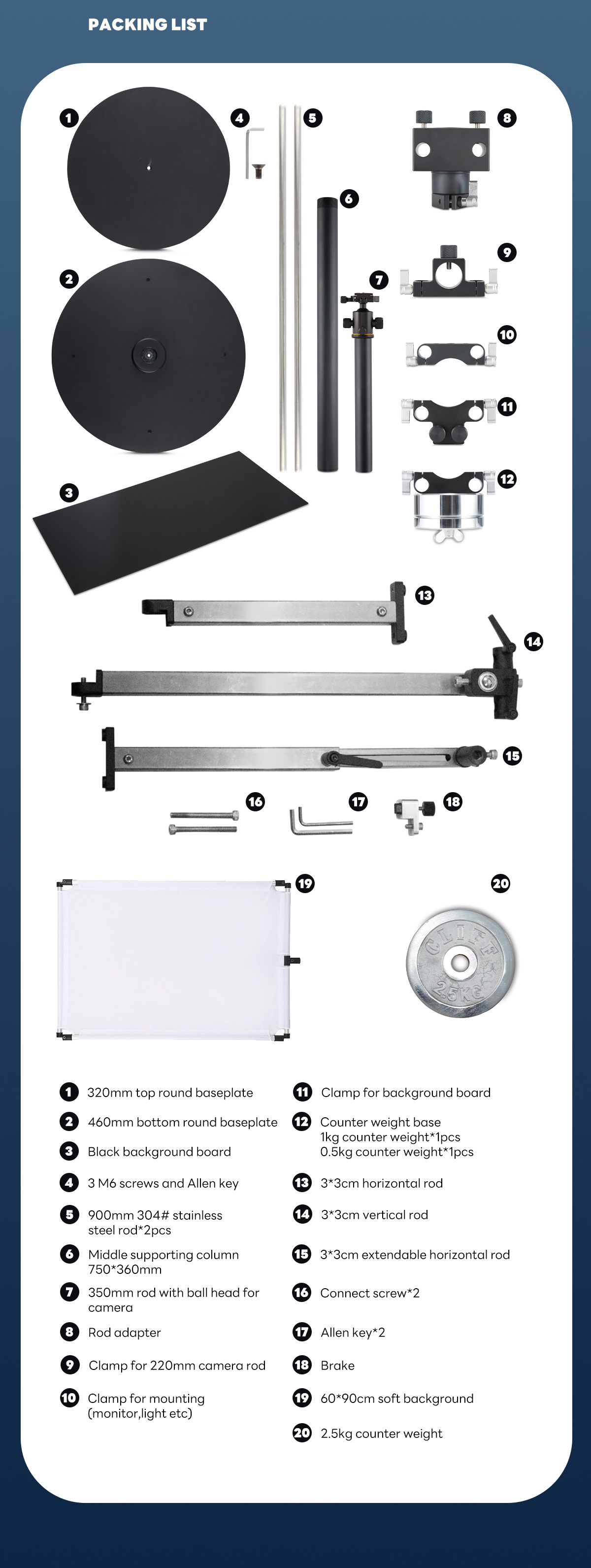 2 Axis 360° Spinning Camera Rig Video Rotating Platform for Filmmakers ...