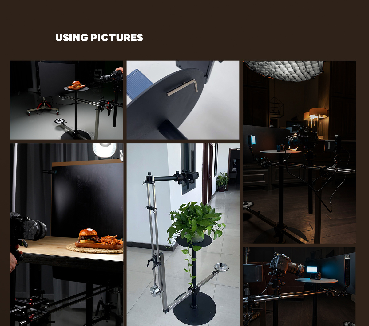 2 Axis 360° Spinning Camera Rig Video Rotating Platform for Filmmakers ...