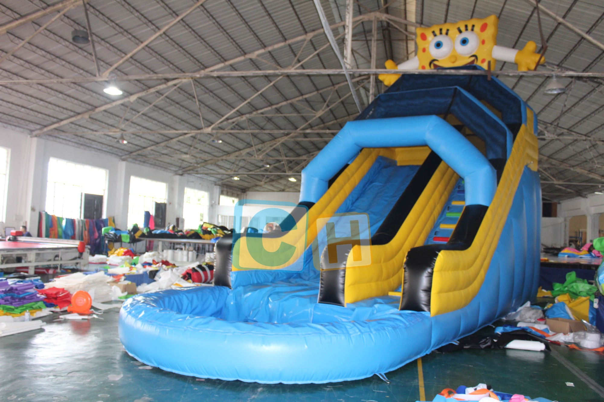 Water slide inflatable for adults