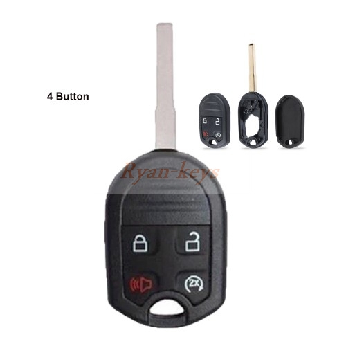 Remote Key Shell Fob 4 Button Replacement for Ford HU101