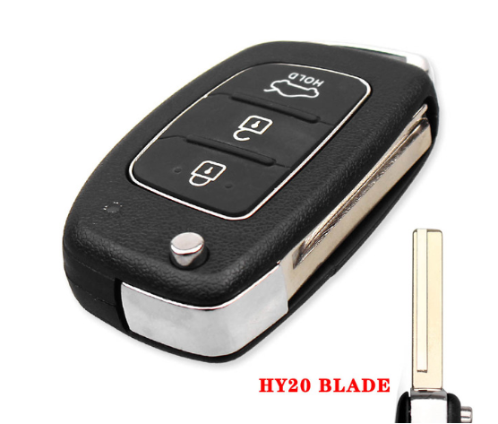 3 Buttons Flip Folding Remote Auto Car Key Shell Blanks For Hyundai ...