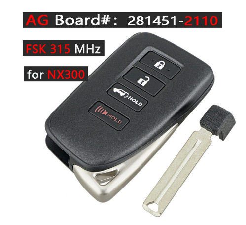 Keyless Go Smart Key 4 Button FSK 315MHz 8A Chip SUV for Lexus NX200 ...