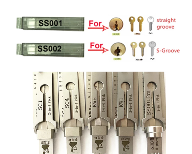 LISHI Tools SS002R SS001 SS002 2 in 1 SS001PRO SS002 PRO Cerradura S ...