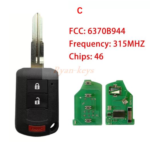 2/3/4 Button Key For 2018-2020 Mitsubishi Lancer Eclipse Cross Remote ...