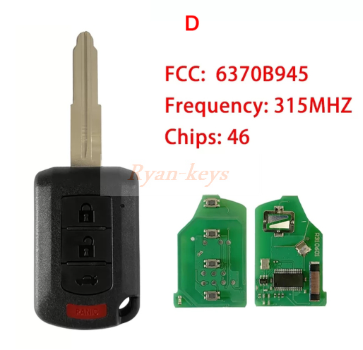 2/3/4 Button Key For 2018-2020 Mitsubishi Lancer Eclipse Cross Remote ...