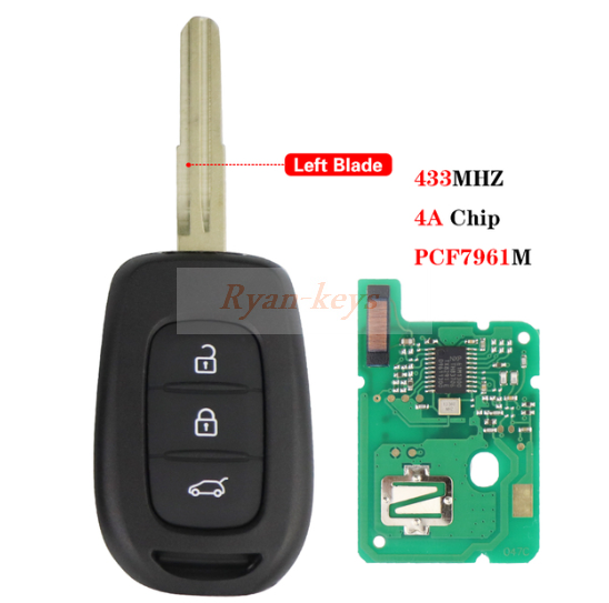 3 Buttons Flip Smart Remote Car Key For Renault Megane 4 3 Captur ...