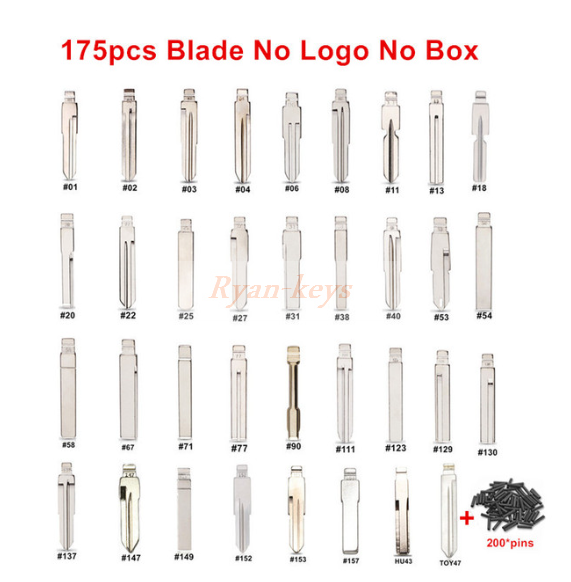175pcs Car key Blank Remote KD Key Blade for KD900/KD-X2 KD VVDI Xhorse JMD Remotes with Box For ...