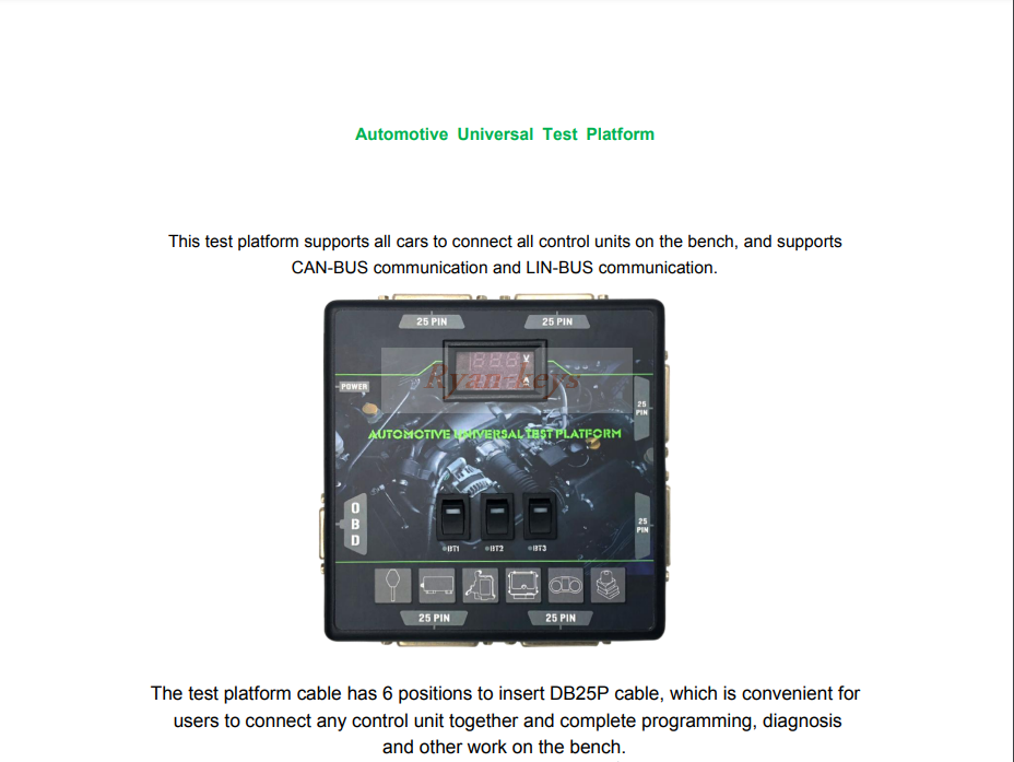 Automotive Universal Test Platform Tool User Manual