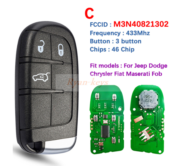 Universal Smart Key For Jeep Compass Grand Cherokee Dodge Charger ...
