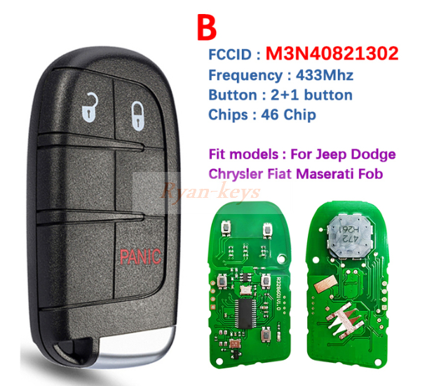 Universal Smart Key For Jeep Compass Grand Cherokee Dodge Charger ...
