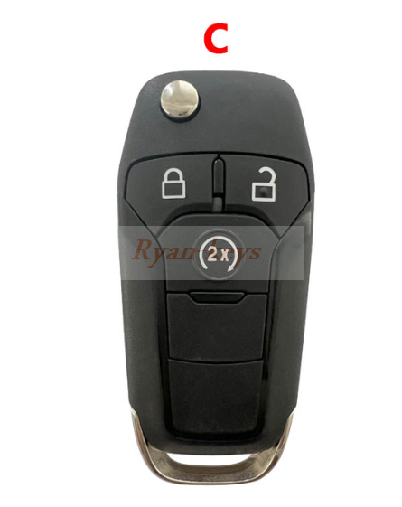 OEM Flip Remote Car Key 315/434/902MHz 2-4 Button 49 Chip For Ford 2015 ...