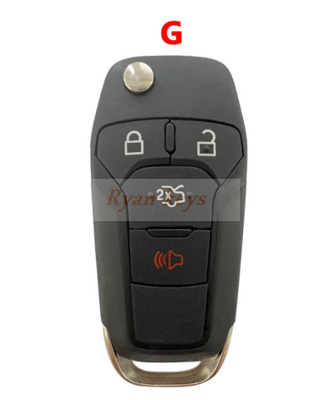 OEM Flip Remote Car Key 315/434/902MHz 2-4 Button 49 Chip For Ford 2015 ...