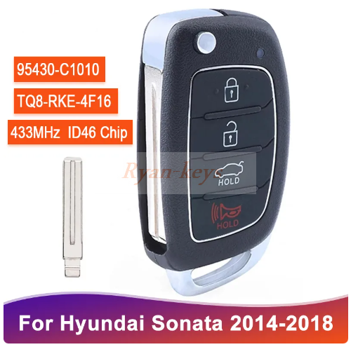 95430-D3010 TQ8-RKE-4F25 95430-D3010 Flip Remote Smart Key Fob 4 Button ...