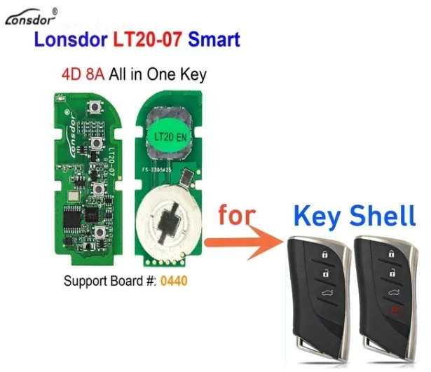 Lonsdor LT20-01 LT20-04 LT20-08 8A+4D Universal Smart Remote PCB 40 / ...