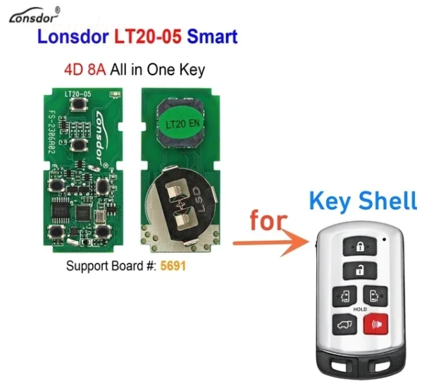 Lonsdor LT20-01 LT20-04 LT20-08 8A+4D Universal Smart Remote PCB 40 / ...