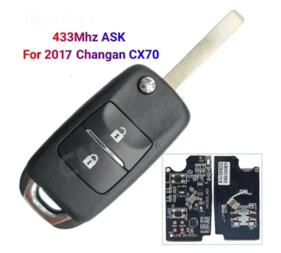 Original Folding Remote Car Key FOB 2 Buttons for Changan Chana CX-70 ...