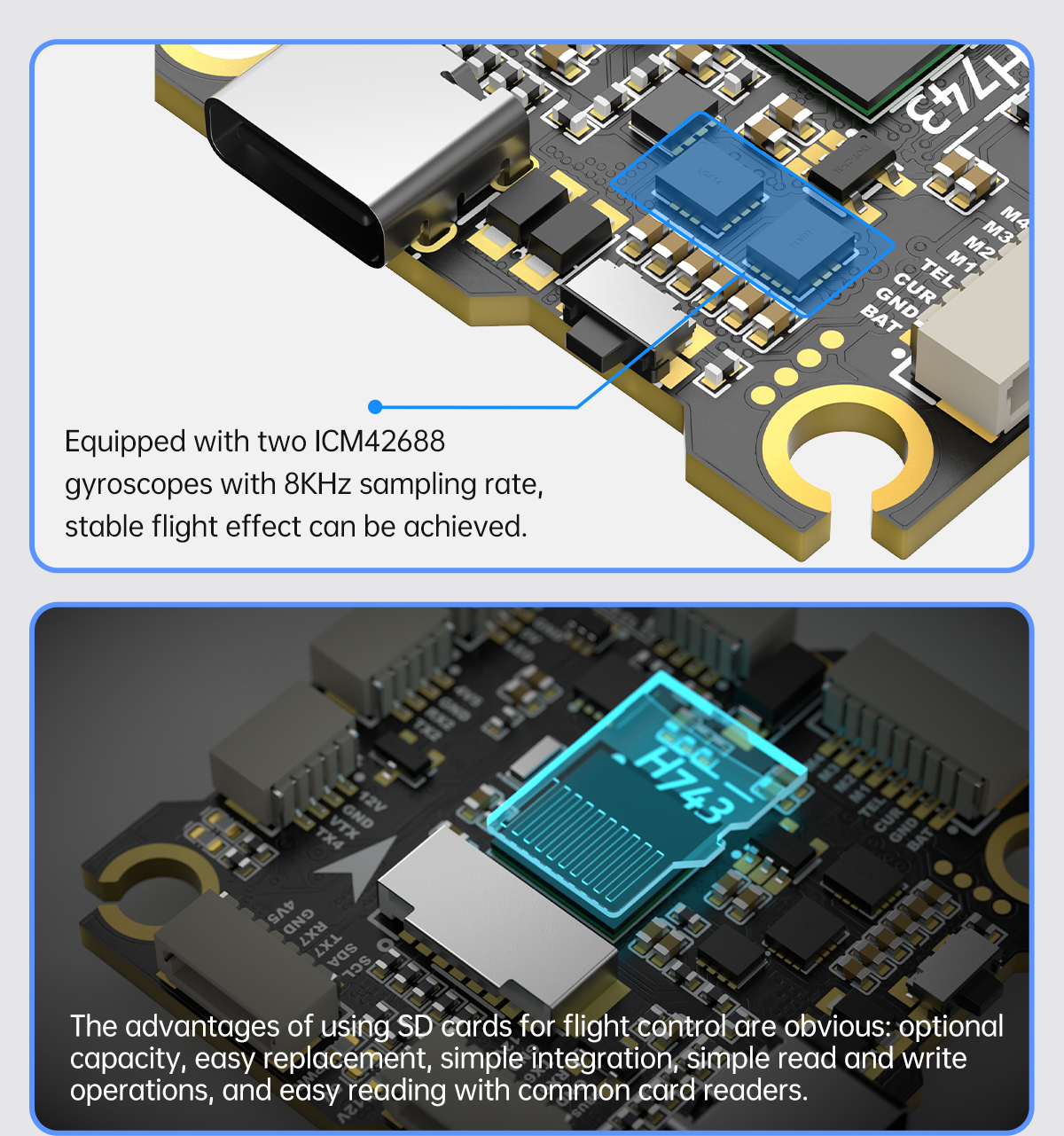 Returner 3-8S H743 Betaflight Flight controller