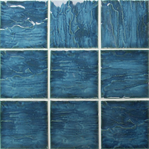 Multi Blue square glossy porcelain mosaic tile for swimming pool and ...