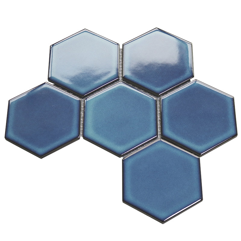 Light Blue hexagon tile porcelain mosaics bathroom floor and kitchen ...