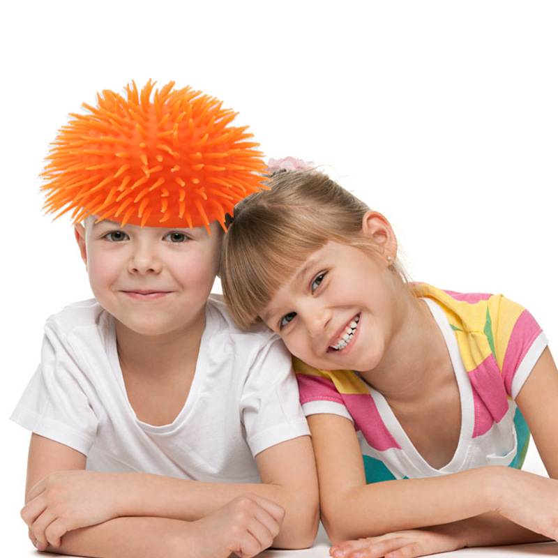 TONGLEFUN Googly Puffer Ball TPR Stretchy Spike Hat Soft Squishy ...