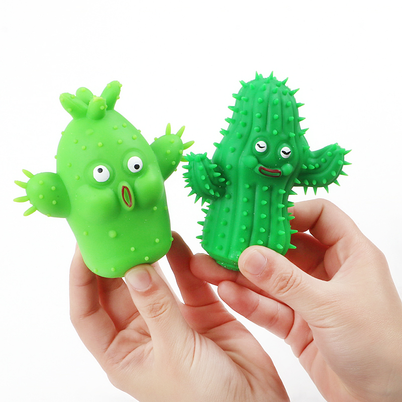 TONGLEFUN Emoji Cactus Squeeze Toys Squishy EVA Ball Cacti Squishies ...