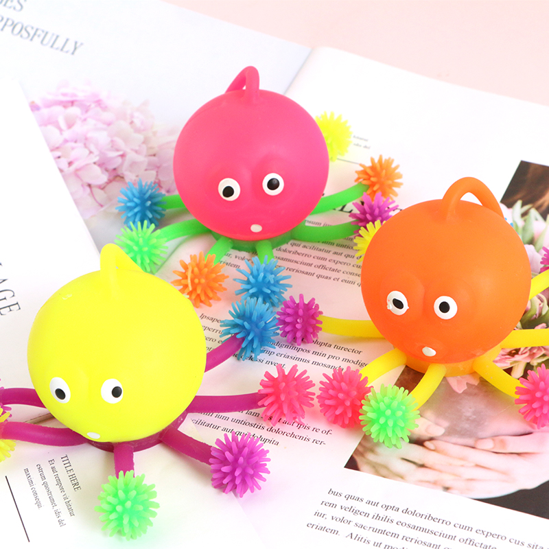 TONGLEFUN Octopus Puffer Ball，Cute Mochi Squishy Toys, Kawaii Squishies ...