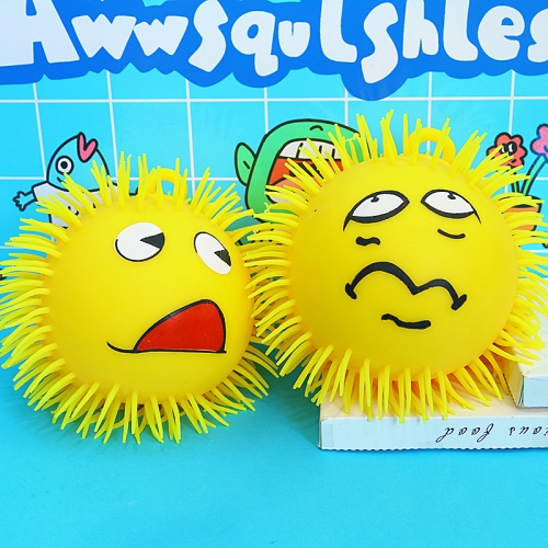 TONGLEFUN Yellow Emoji Puffer Ball，Cute Mochi Squishy Toys, Kawaii ...