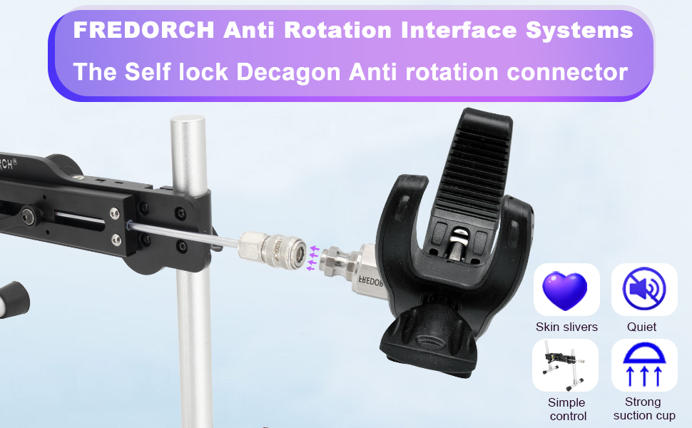 Vibrator Clamp Adapter With Self lock Decagon Anti rotation connector ...