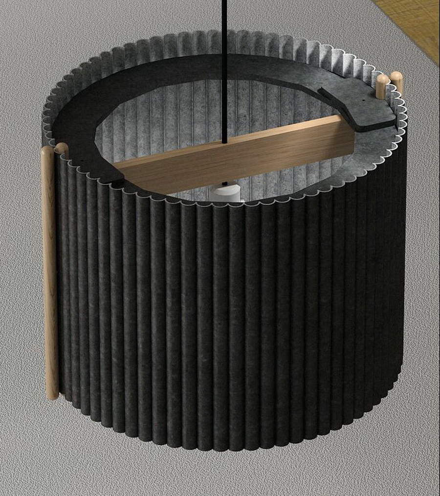 acoustic rocket lamp shade