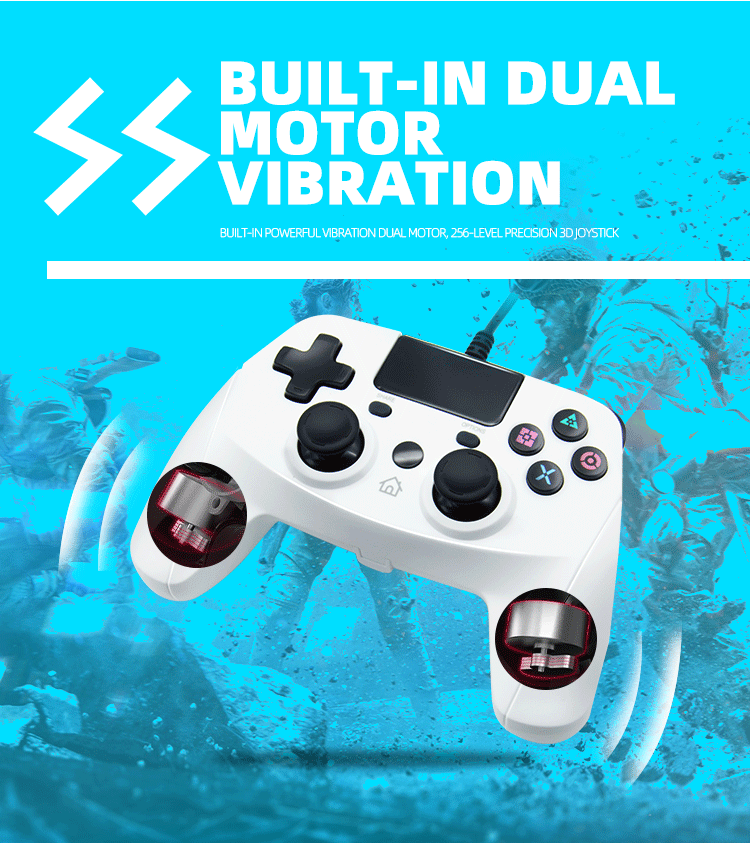 HONSON PS4/PS3/PC Wired Controller with Sensor Function