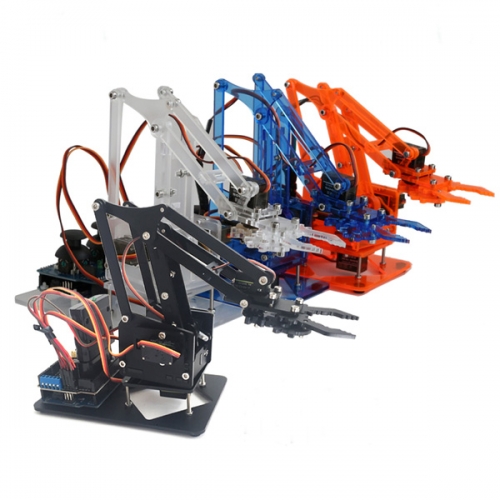 DIY Robot Arm Rotating Mechanical Acrylic Pocket Robotic Arm STEM ...
