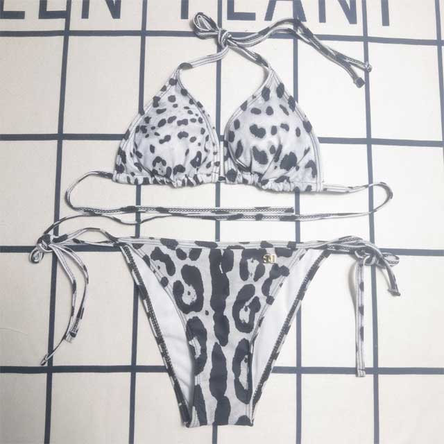 Leopard Print Strappy Bikini Set