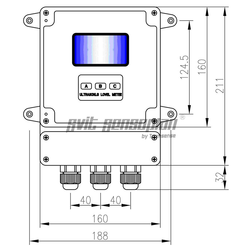 Trumsense Small Blind Spot 4 To 20ma Range 5 To 20m Ultrasonic Mud ...