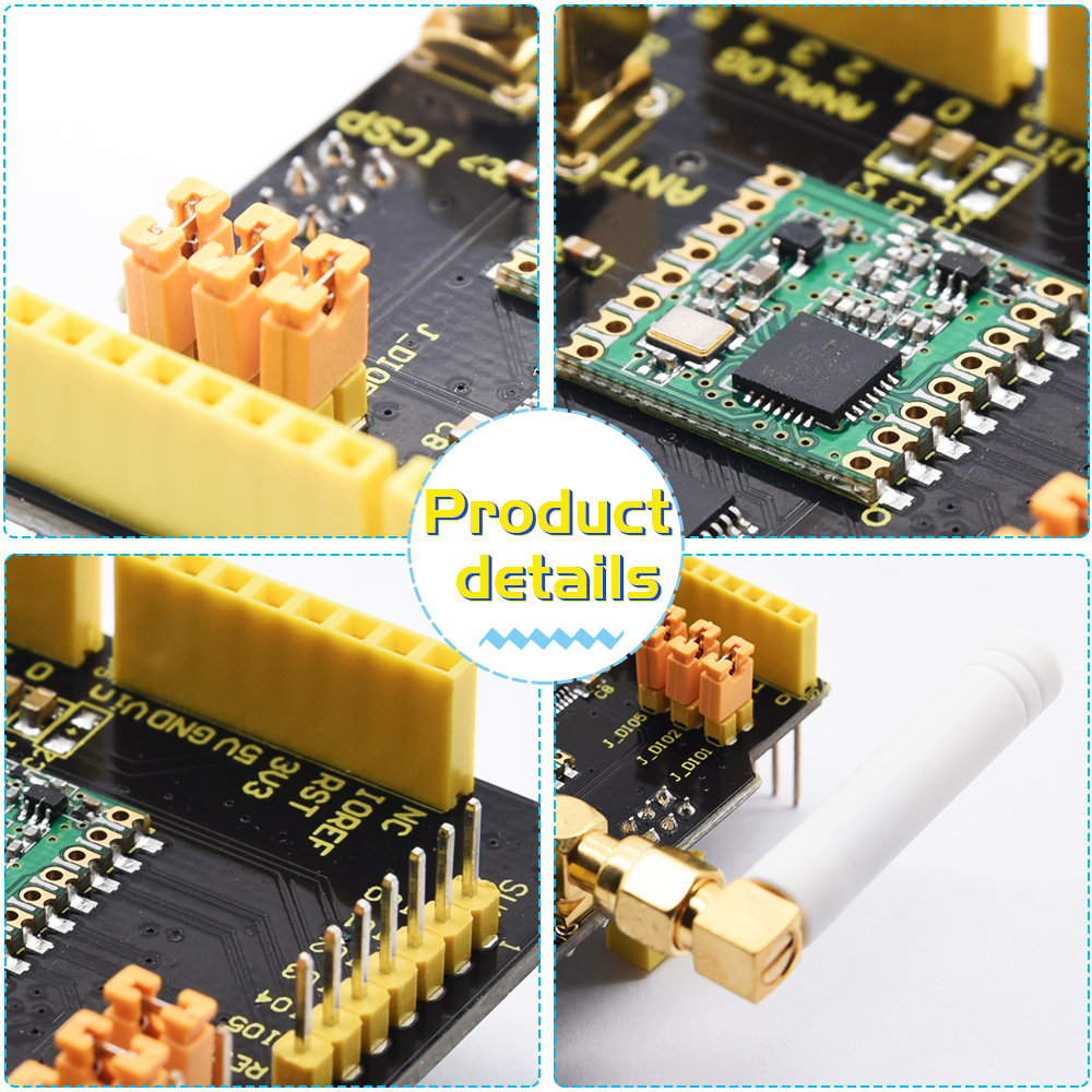 Keyestudio FSK Wireless Shield RFM69HCW 868mhz(Black and Eco-friendly)