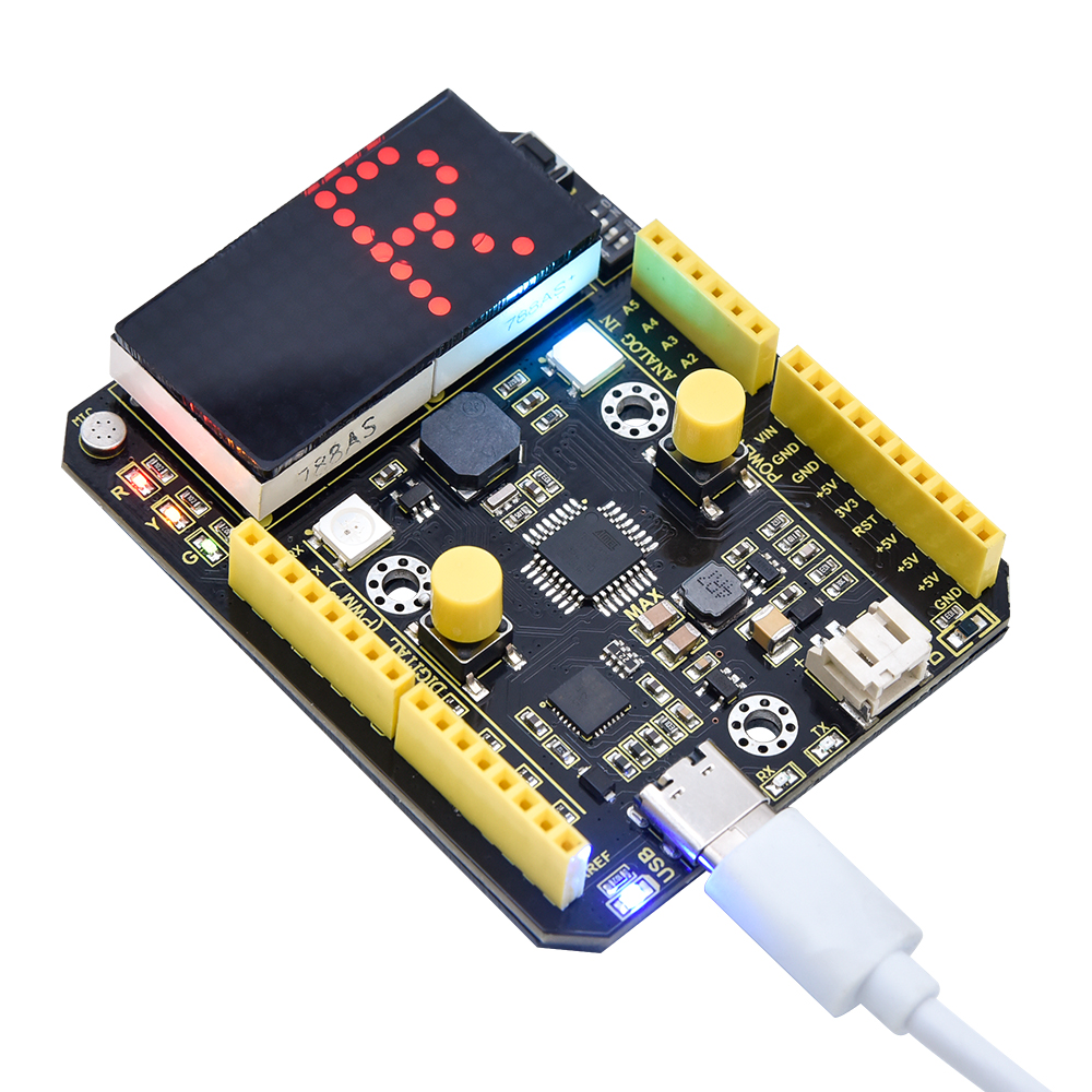 Raspberry Pi Zero 2 W I2C Shield For Arduino Uno With LED Display ...