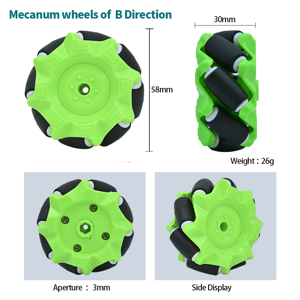 1PCS Robot Wheel Mecanum Different Colors Wheels For Arduino Smart Car ...