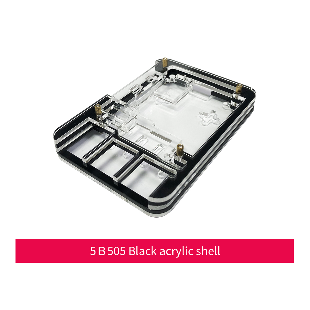 Keyestudio Raspberry Pi 5 Shell Acrylic Case Fan Cover Metal Protection ...
