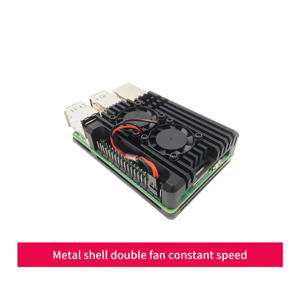 Keyestudio Raspberry Pi 5 Shell Acrylic Case Fan Cover Metal Protection ...