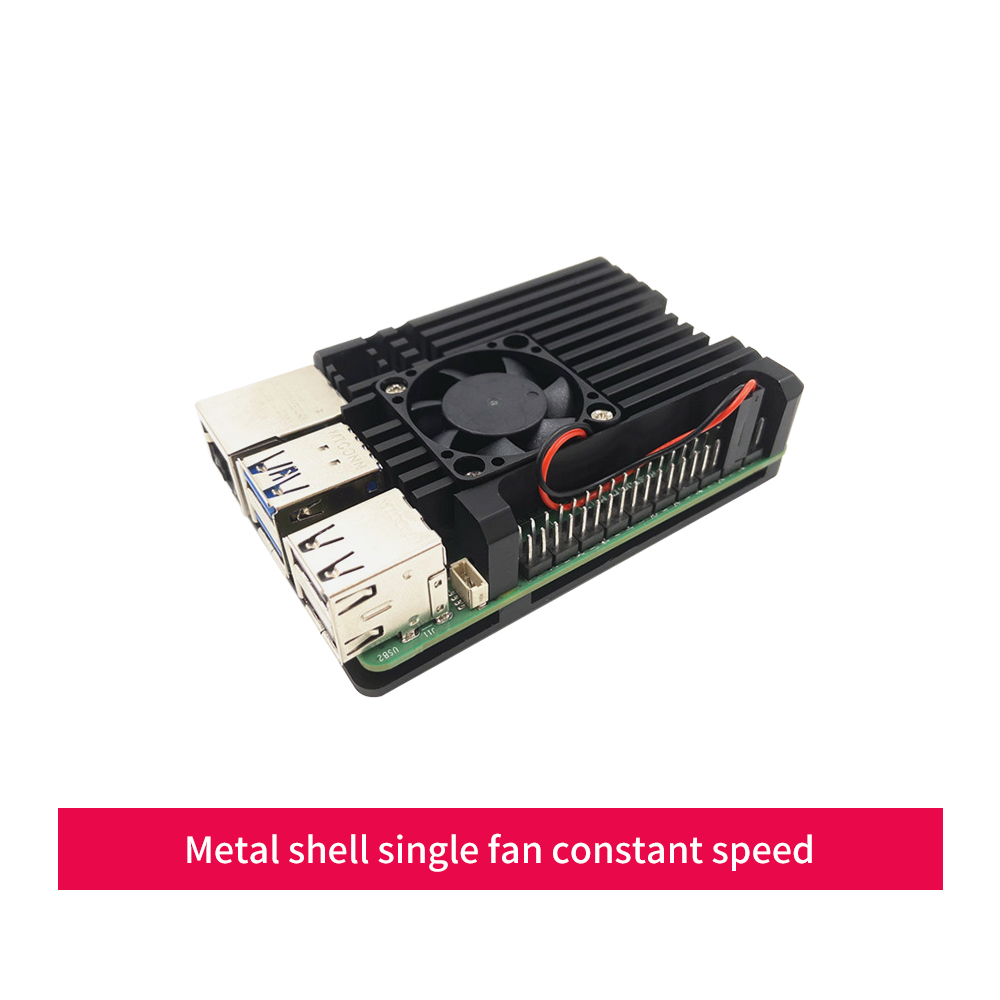 Keyestudio Raspberry Pi 5 Shell Acrylic Case Fan Cover Metal Protection ...