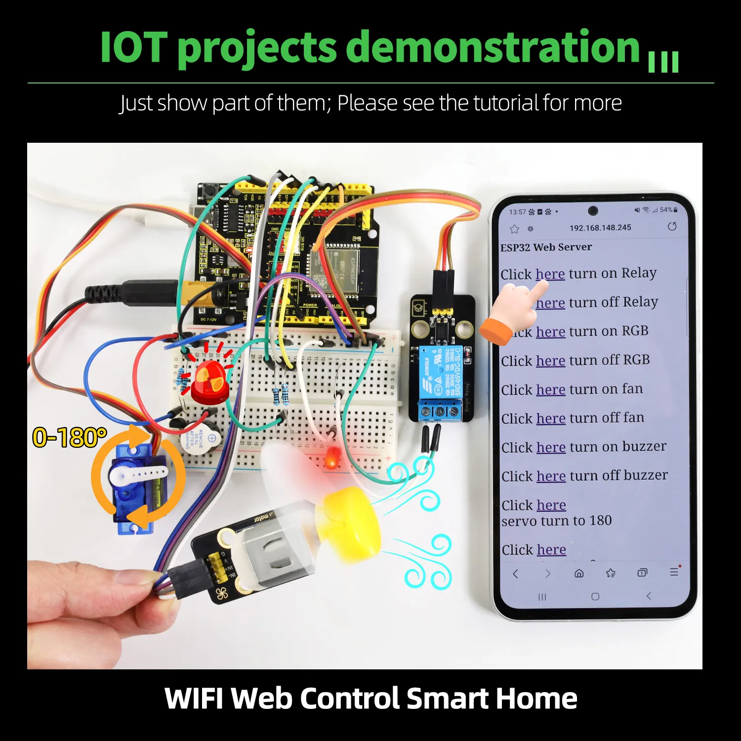 Keyestudio IOT ESP32 Learning Kit for Arduino Support MicroPython&Arduino C Programming With 130 ...