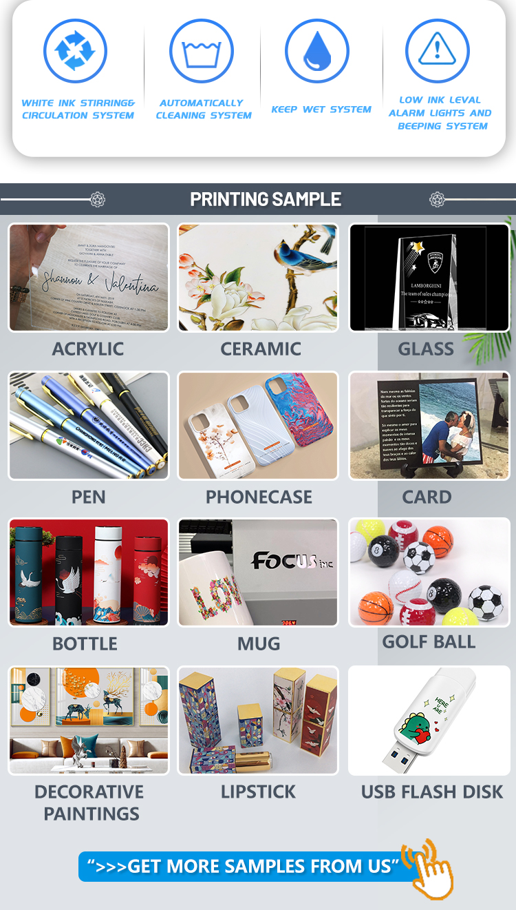 Spot Varnish UV Printer with 90x60cm size 3pcs DX11 Heads | Focus Inc.